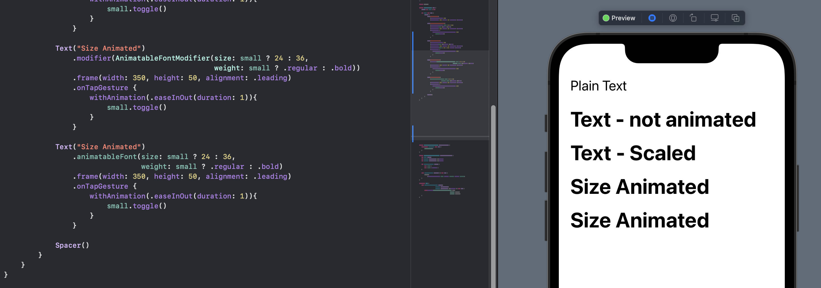 Animate Text Size Change In SwiftUI Software Development Notes