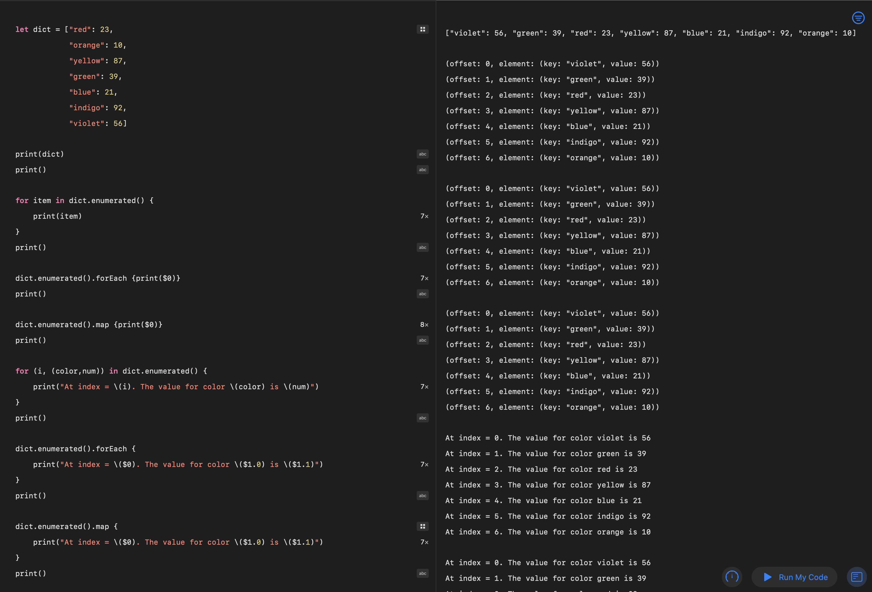 Iterating Over A Dictionary In Swift 2022 